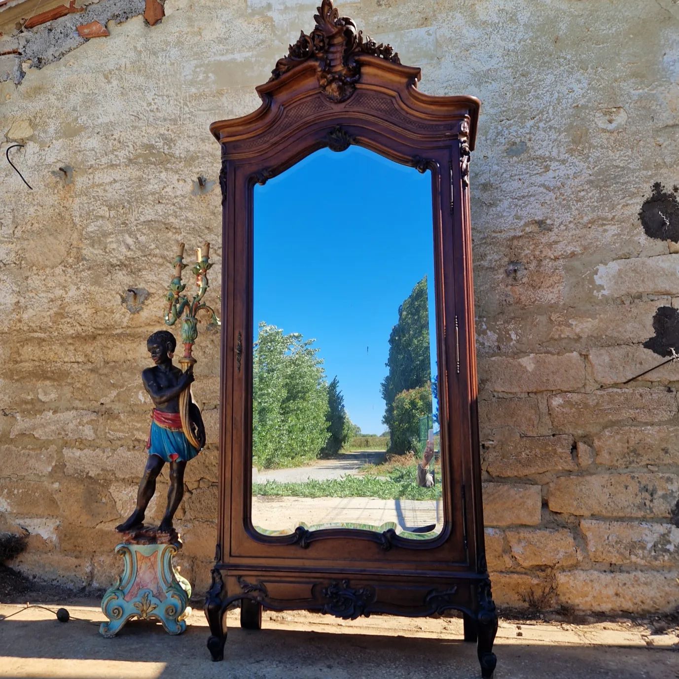 French Napoleon Period Rococo Armoire | Rocaille