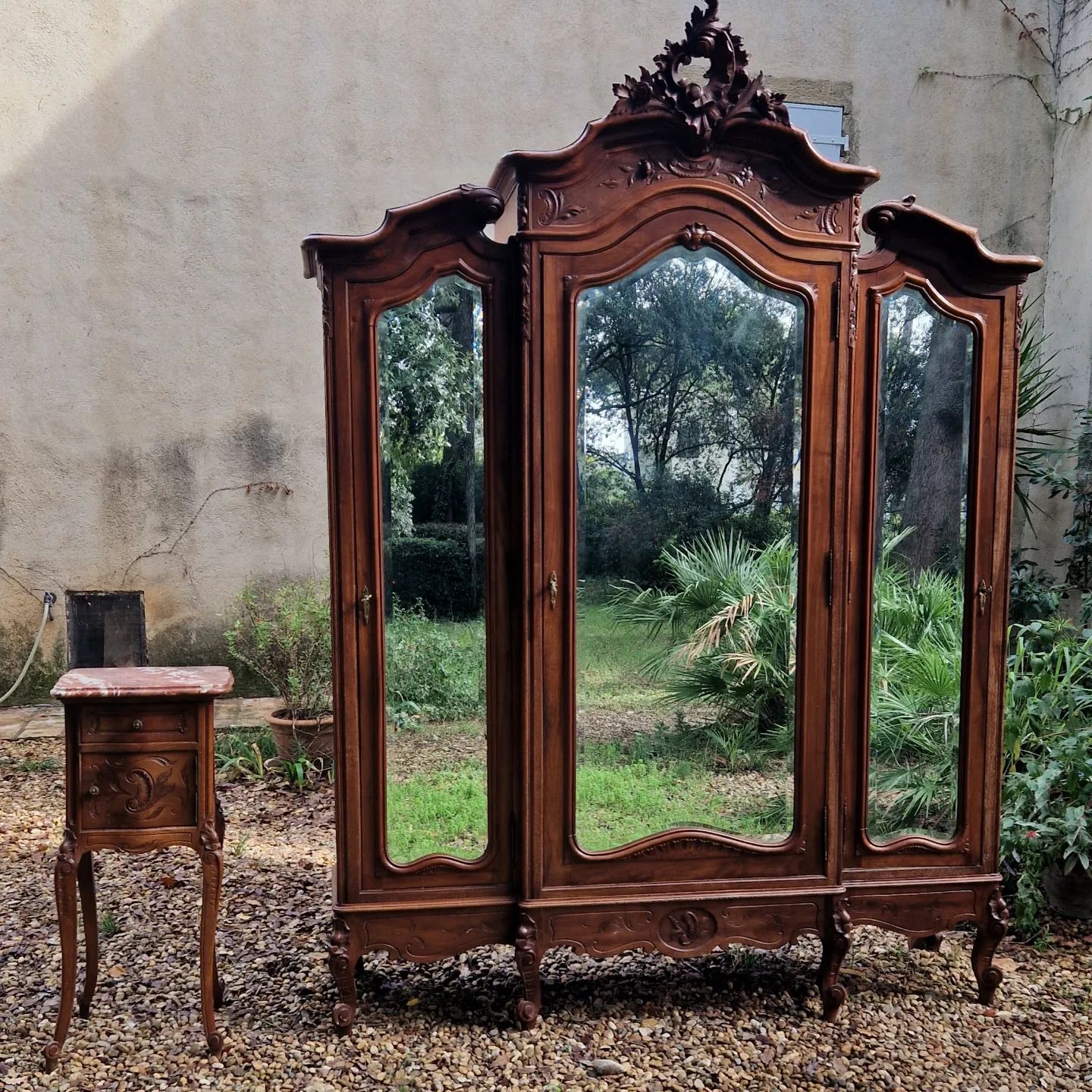 French Triple Door Armoire | Rocaille