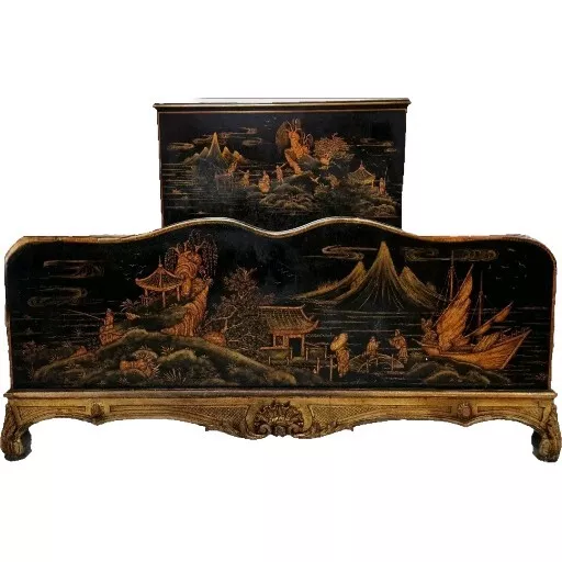 Antique Chinese Bed Rococo Style | Rocaille