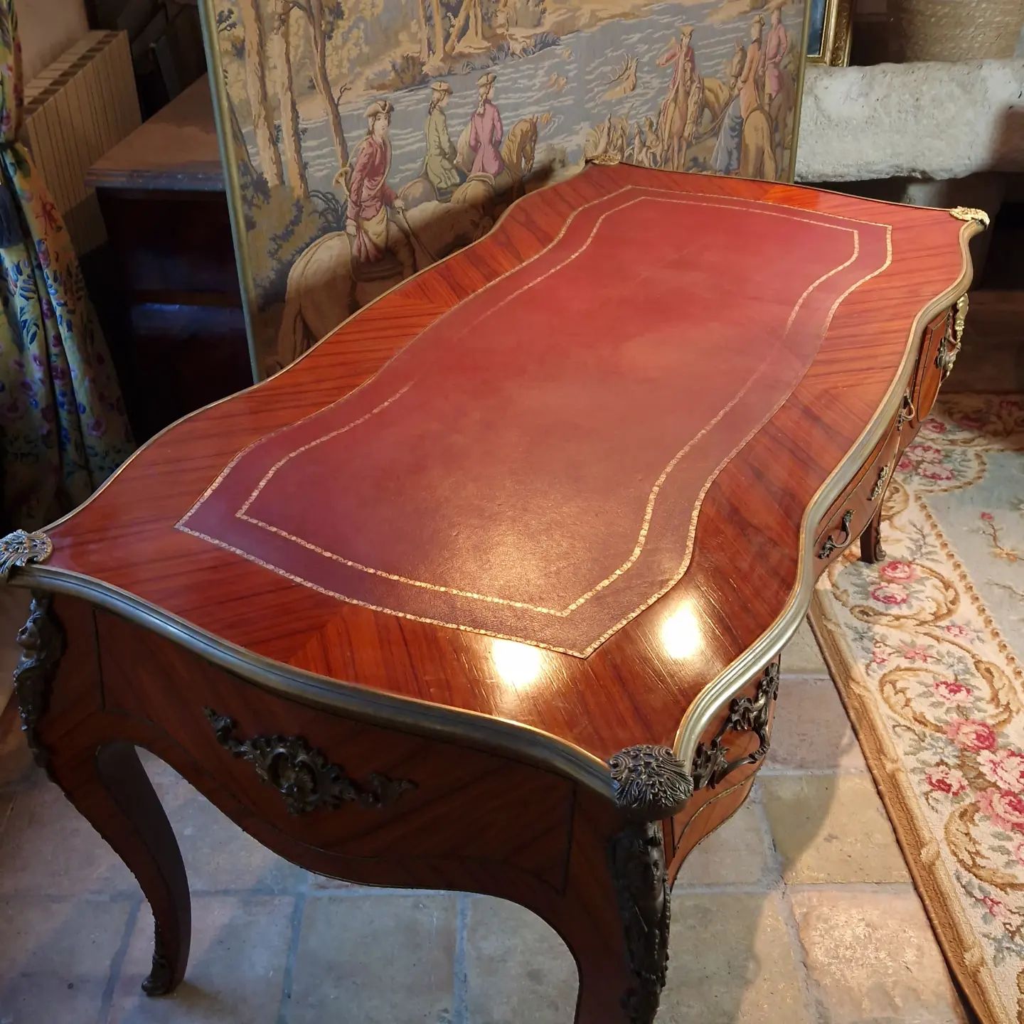 Rococo Writing Desk French Louis XV Flat Desk | Rocaille