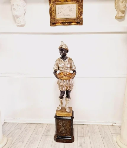19th Century Venetian Statue in Polychromed wood | Rocaille