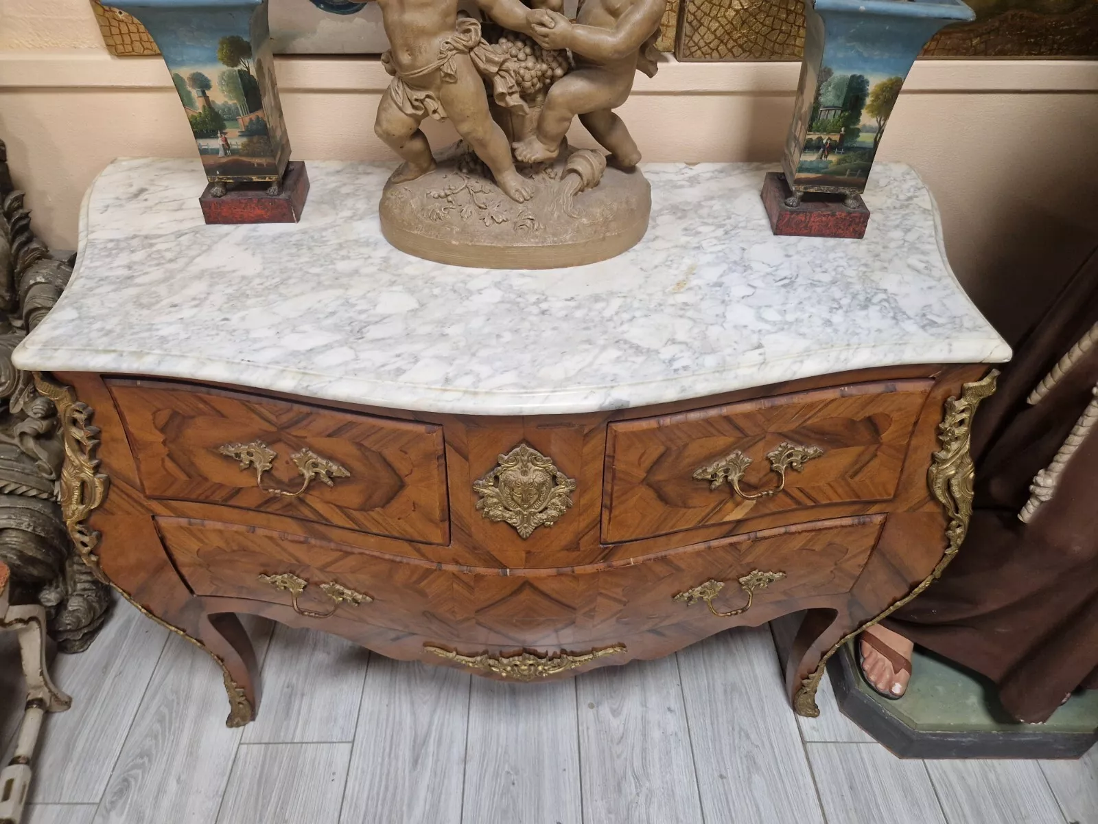 French Bombe Chest of Drawers | Rocaille
