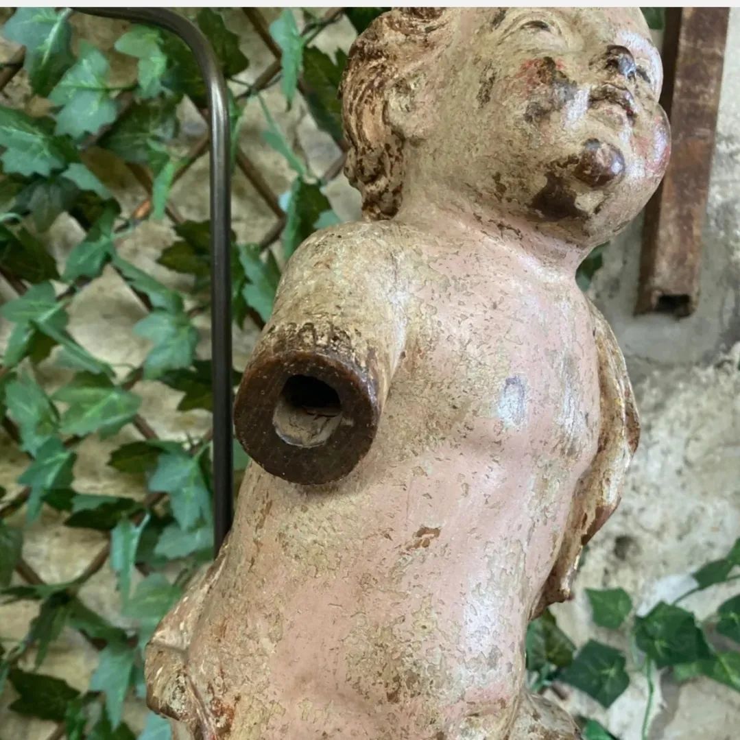 Antique Angel Sculpture Bust Lamp of French Origin 18th Century | Rocaille