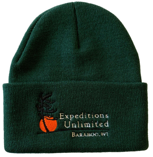 Forest Green Winter Hat (full logo) | ExpeditionsUnlimited