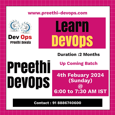 DevOps Online Training by Preethi Dovala