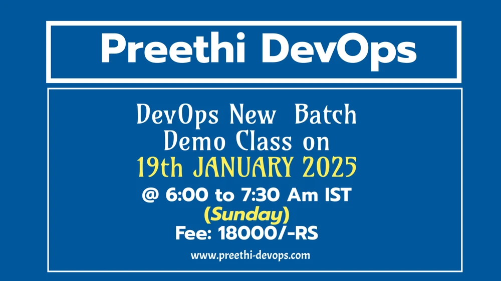 JANUARY 2025 - DevOps Live Training - DEMO CLASS Registration - First 3 DAYS Free Classes ...