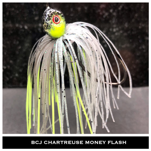BCJ Chartreuse Money Flash | bryants-custom-jigs