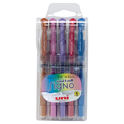 Uni Signo Metallic 5 Pack of Pens 1mm nib | Willow Cottage NZ