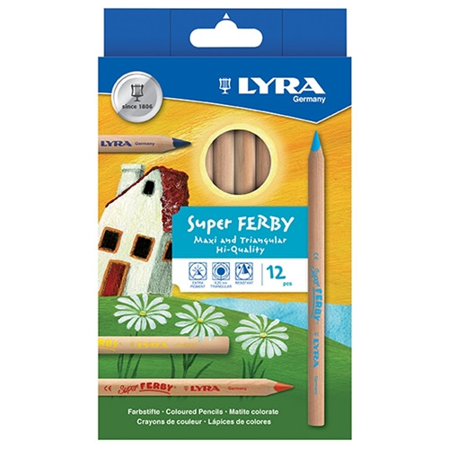 Lyra Super Ferby Coloured Pencils - 12 Pack - standard colours | Willow ...
