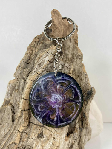Handmade Resin Keychain - One of a kind, Ready to Ship | faemoonwolfdesigns
