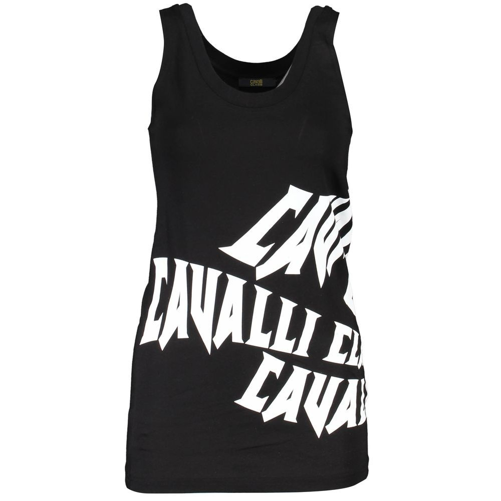 Cavalli Class Black Cotton Women Tank Top | HELLVILLE CLOTHING INC