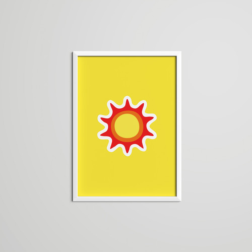 Yellow Sun Art Print | ISUWA int