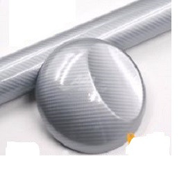 Vinyl Fibra De Carbono Plata 6d 1.5m X1m | Misitio
