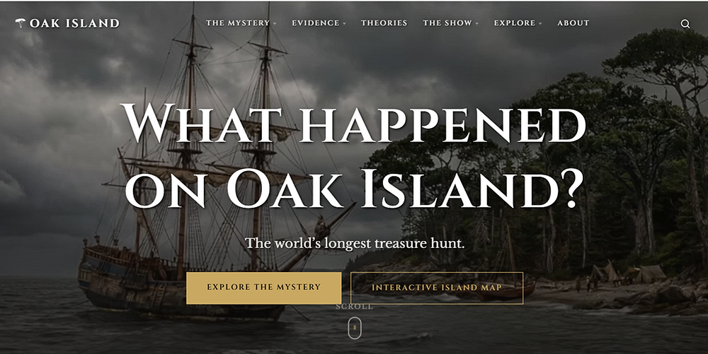 NEW OAK ISLAND WEBSITE A TREASURE IN ITSELF! BY DANIEL SPINO