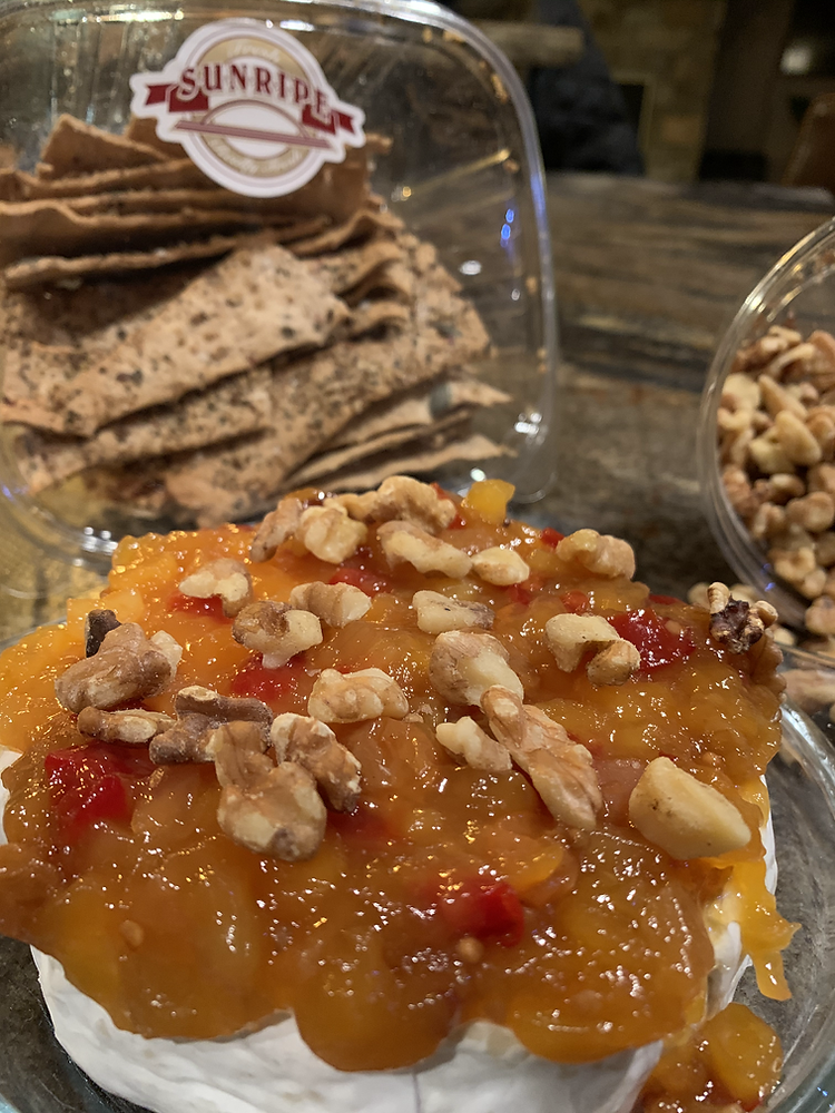 Mango Walnut Baked Brie