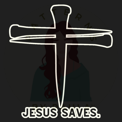 Jesus Saves Sticker | Patterns by Paula