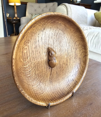 Rare Vintage Robert 'Mouseman' Thompson Shallow Nut Bowl (Mouse in the ...