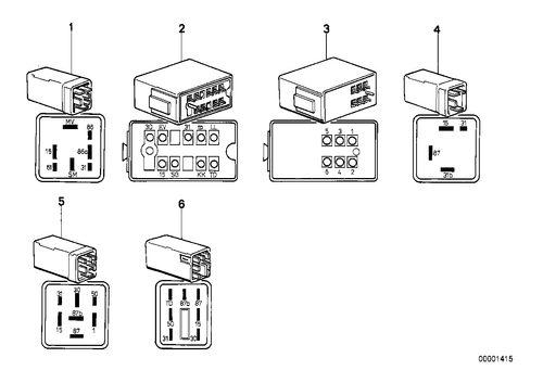 BMW RELAY 12631277245 E21 / E30 / E12 / E28 / E24 / E23 / M1 ...