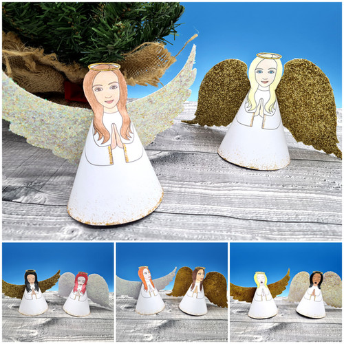 Cone Angel Colouring Craft Set | Hanny Handmade