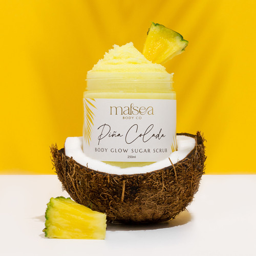 Pina Colada Vegan Sugar Scrub | Malsea Body Co | New Zealand