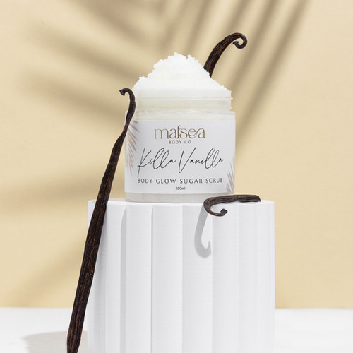 Killa Vanilla Organic Sugar Scrub | Malsea Body Co | New Zealand