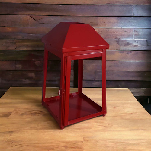 Romantic Red Metal Candle Lantern for Red Theme Decor | Decorrizz India