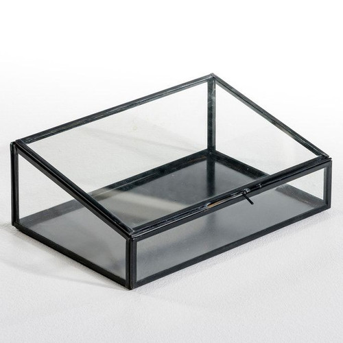 Black Edge Transparent Glass Display Case | Decorrizz India