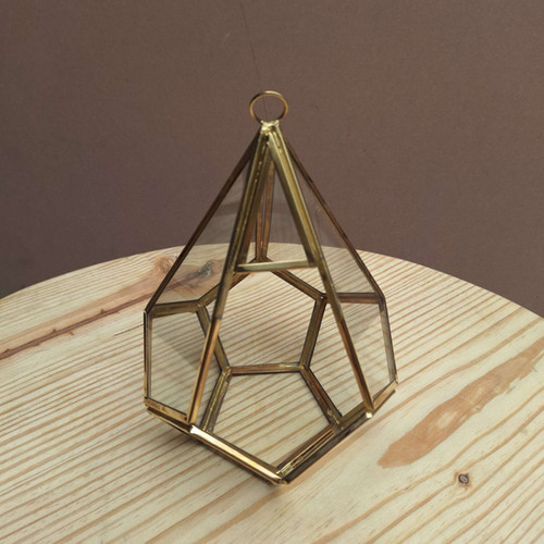 Pentagonal Glass Pyramid Shaped Hanging Terrarium Container | Decorrizz ...