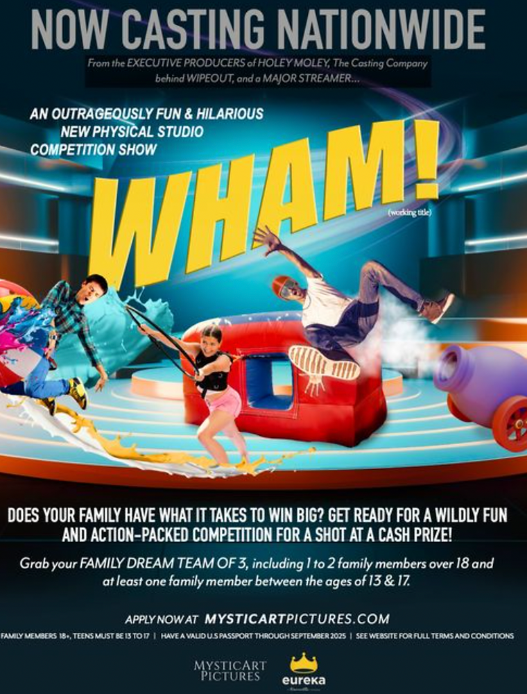 Casting Call for Families – Obstacle Course Show “Wham”