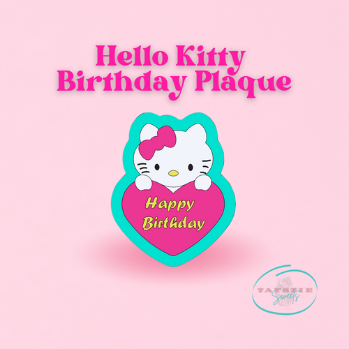 Hello Kitty Birthday Plaque Cookie Cutter | A Taystie Canvas
