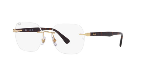 Ray Ban RB6504 Frameless Leopard Temple Spectacle Frame | Sabharwaal