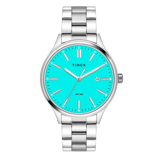 Timex Men Tiffany Blue Round Dial Analog Watch - TWEG18430 | Sabharwaal