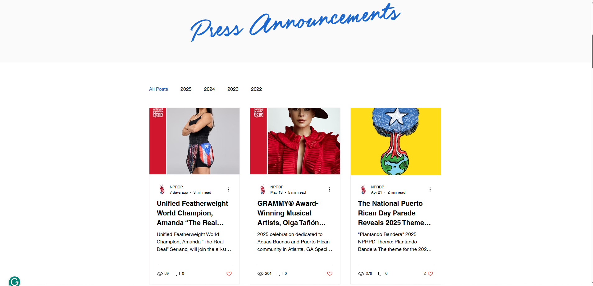 Press Releases | National Puerto Rican Day Parade