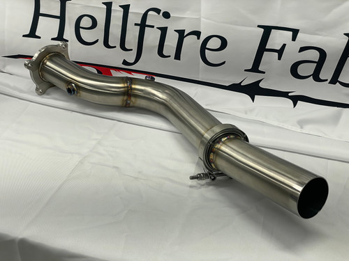 Side Exit Exhaust CATLESS 3in (2015-2021 WRX) | Hellfire Fabrication