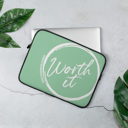 Worth It Laptop Sleeve | Green | Ignite Merch