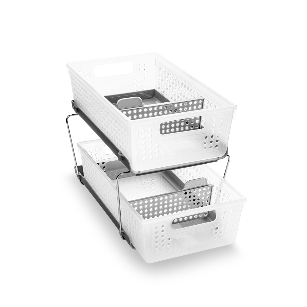Two Tier Organizer with Dividers | madesmart