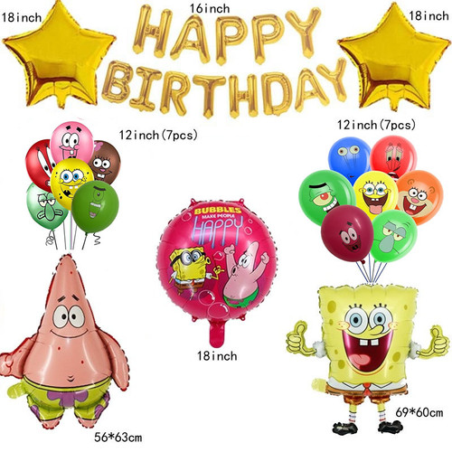 SpongeBob SquarePant Balloon Patrick Star Children's Birthday Party ...