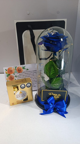 Rosa Preservada Azul oscuro | FloristeriaRosatulia