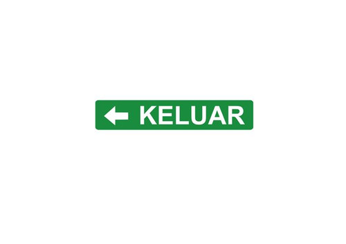 Slim Line Single Side White Legend LED Keluar Sign – Arrow left | PSB ...