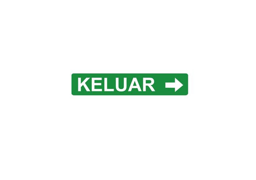 Slim Line Double Side White Legend LED Keluar Sign – Arrow | PSB Fire ...