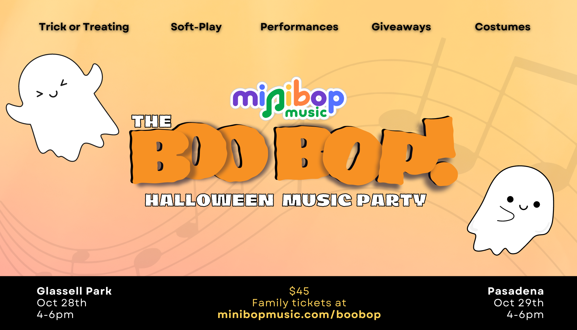 Boo Bop Halloween Music Party | FUN WITH KIDS IN LA