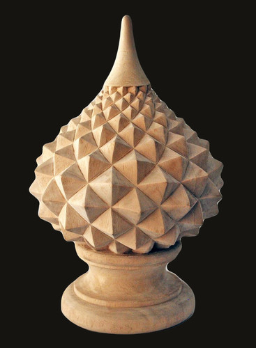 SALE! $100 OFF! Master Carved Wood Finial. Romanesco Spiral Finial. 2 ...