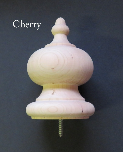 Wood Finial. Newel Stair Post. 5.5 x 3.5. Oak, Maple Cherry Mahogany ...
