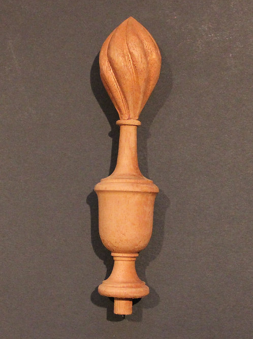 New Old Stock Mahogany Wood Spire Finial 7 1/4 x 1 5/8. #74 | the-grand