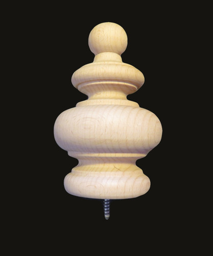 Large Wood Finial Bedpost Newel. 5 1/2 H x 3 3/4 W #20 Choice: Oak ...