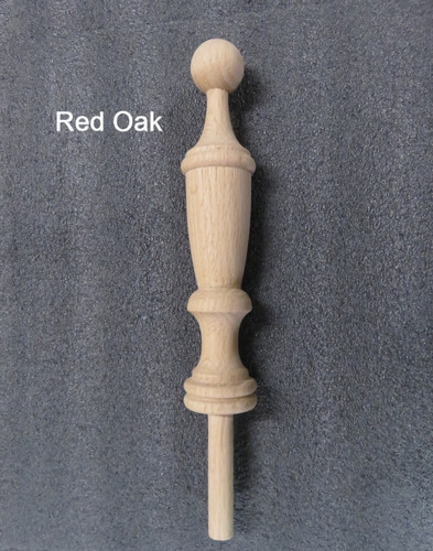 Wood Finial 7H x 1-3/8Wx 1-1/4Base Choice: Oak,Cherry,Maple,Mahogany ...