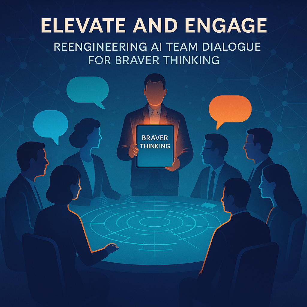 Elevate and Engage: Reengineering AI Team Dialogue for Braver Thinking