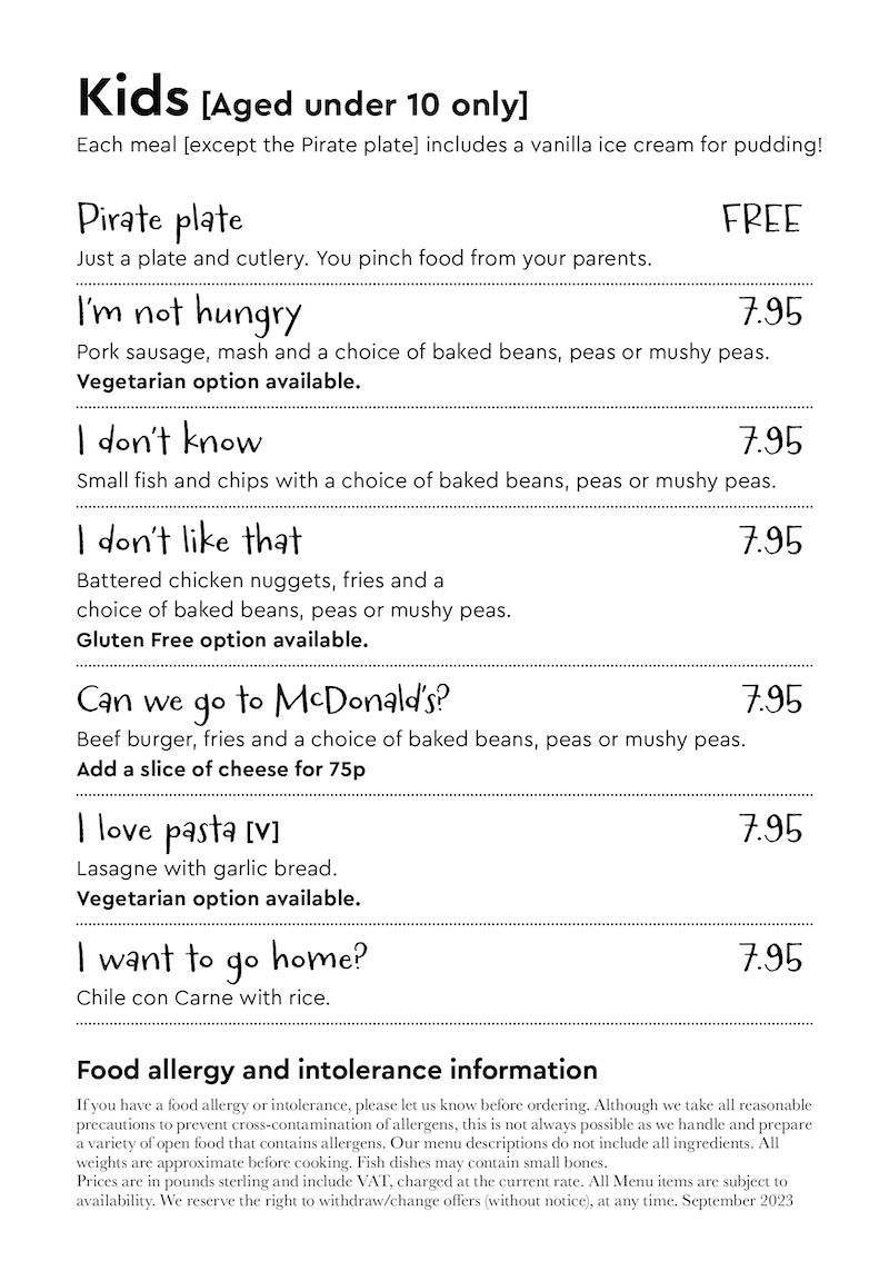 Kids Meals | The Dolphin Botley | Family friendly Hampshire pub