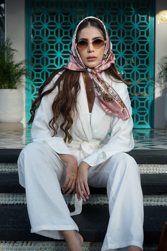 SET KIMONO PANTALON ELEGANZA BLANCO | Katty