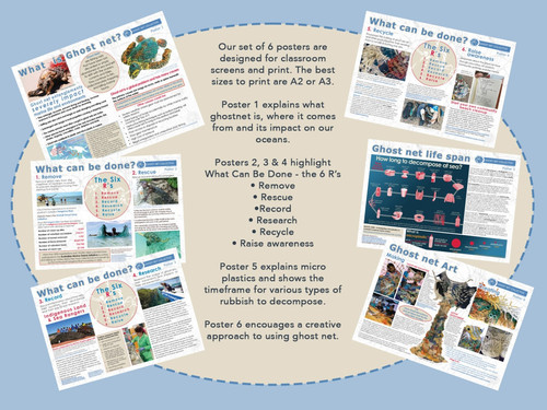 Pack of 6 GNC Posters | Ghost Net Collective